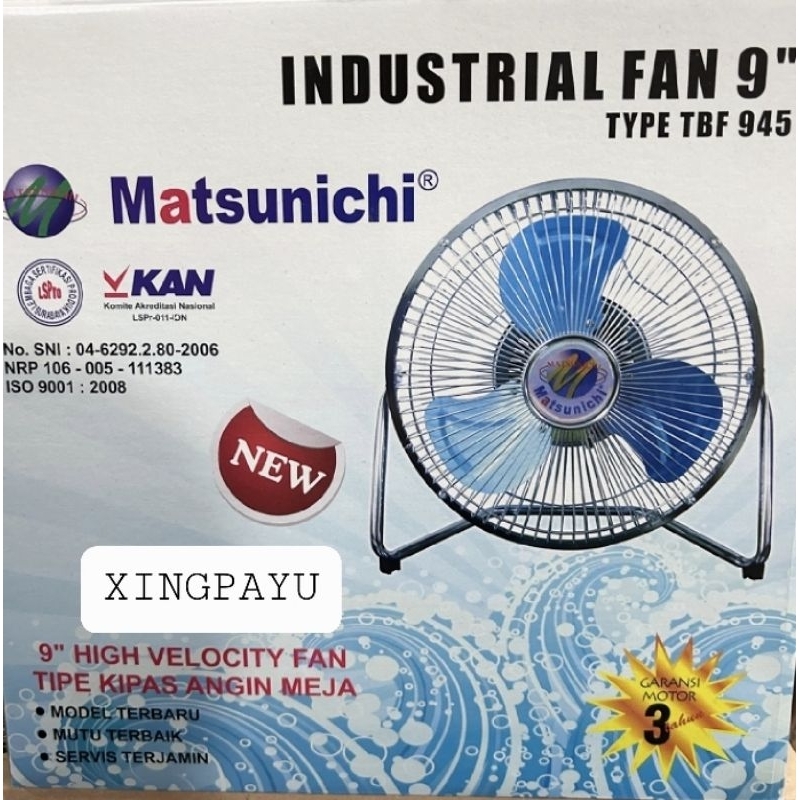 Jual Kipas Meja 9 inch Deskfan Industrial Fan Matsunichi TBF 945 | Shopee Indonesia
