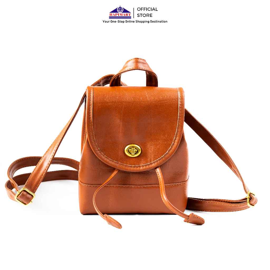 Jual Tas Wanita Vintage Backpack Coklat Kulit/Tas Bahu Kecil Daypack ...
