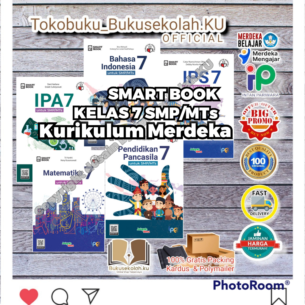 Jual diskon SMART BOOK KELAS 7 SMP/MTs Kurikulum Merdeka 2024 INTAN PARIWARA | Shopee Indonesia