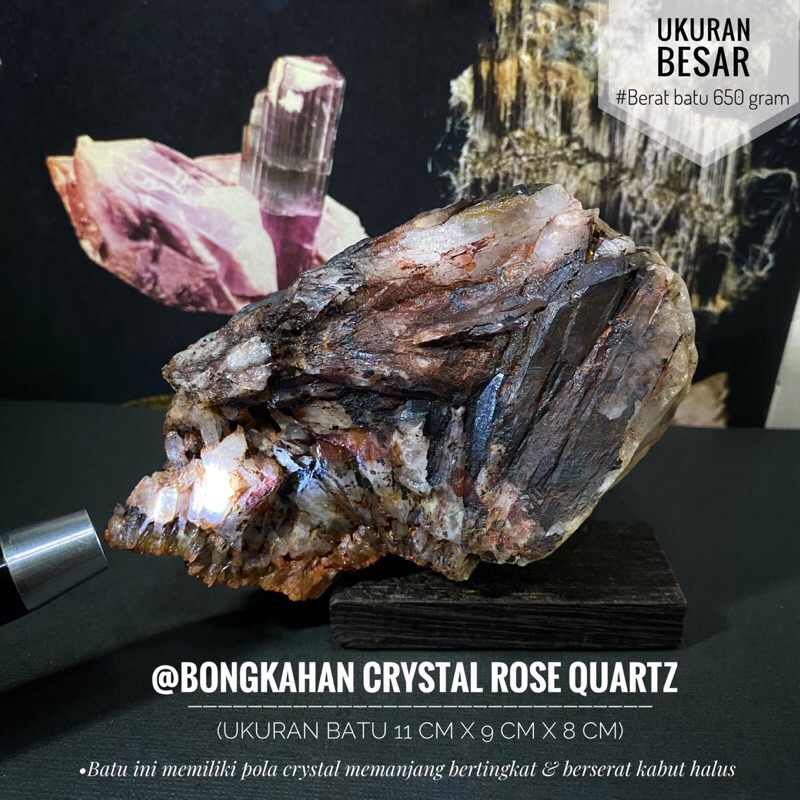 Jual Bongkahan Crystal Rose Quartz Natural L7 atau Clear Quartz Stone ...