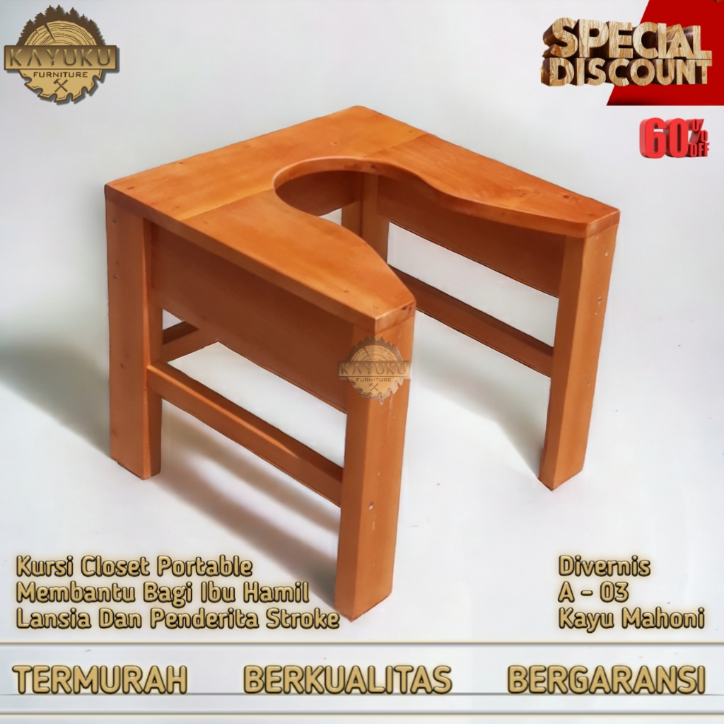 Jual TERMURAH TERLARIS kursi wc 35 x 35 x 35 cm model U A - 03 Kursi ...