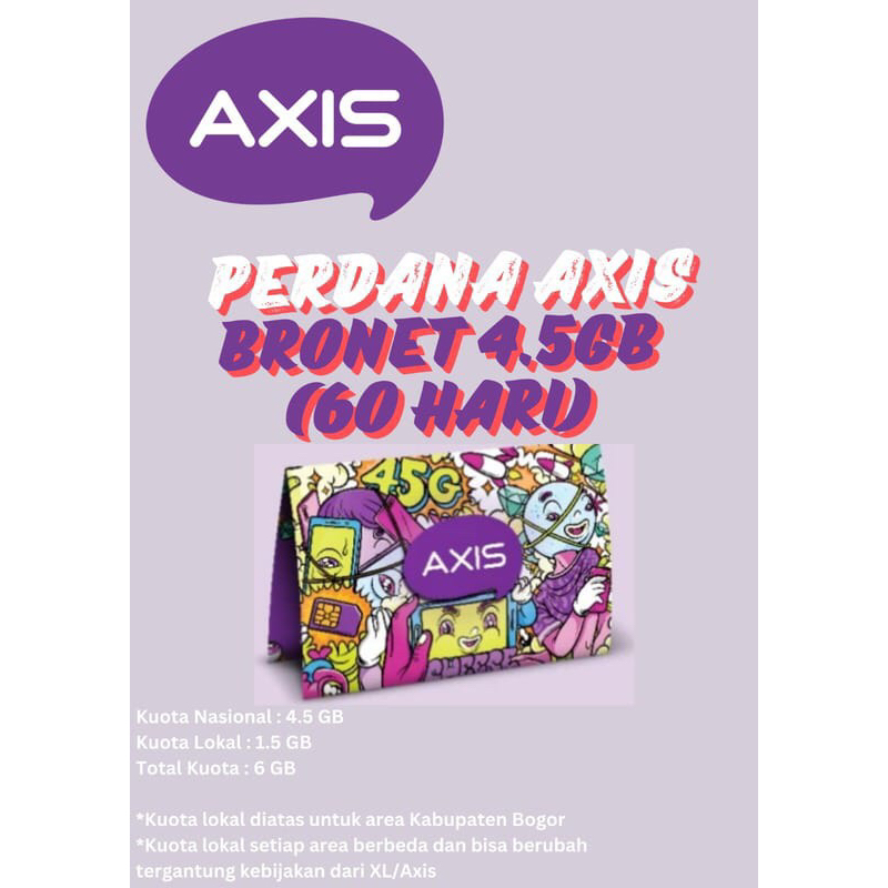 Jual Kartu Perdana Axis Bronet (60 Hari) | Shopee Indonesia
