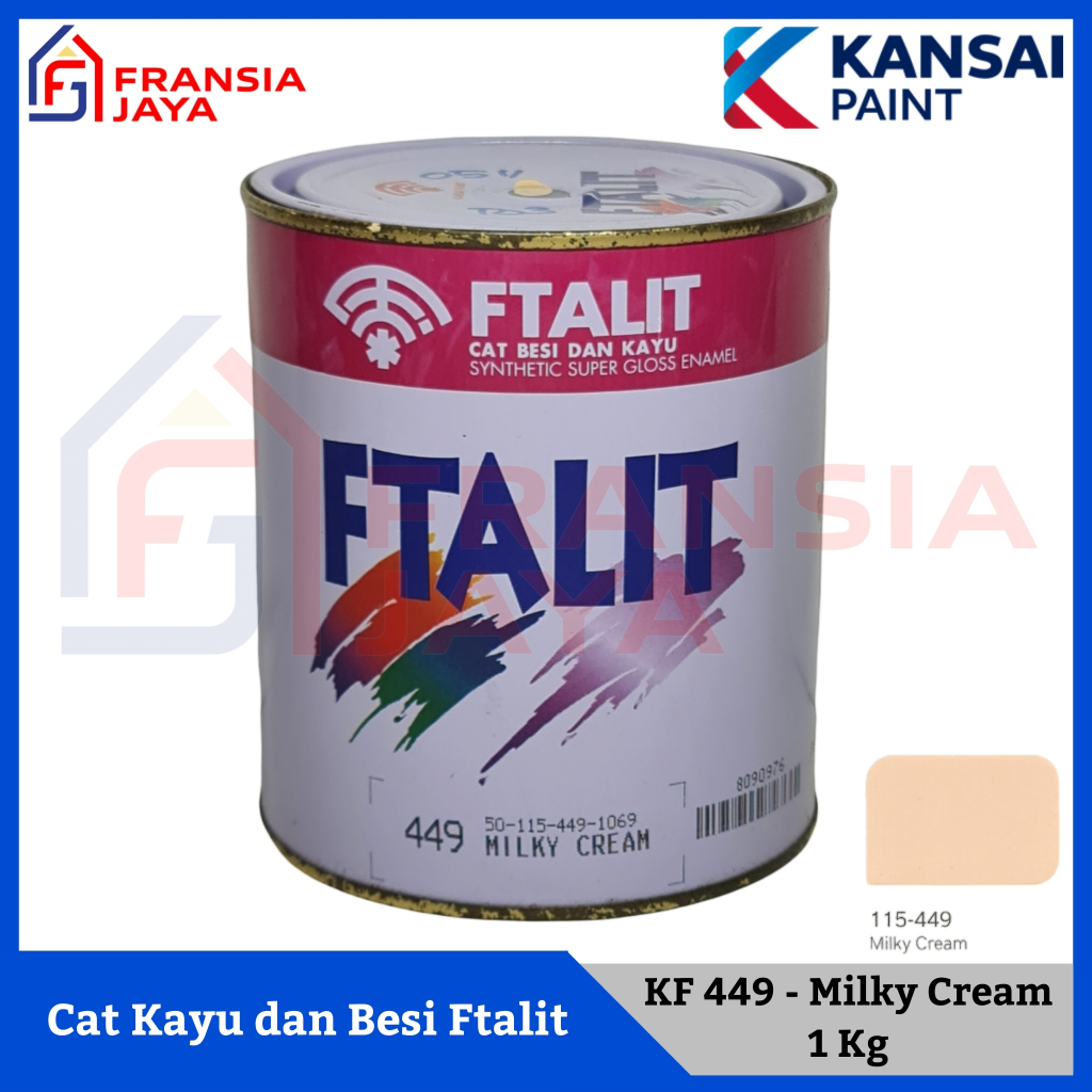 Jual Ftalit 1 Kg KF 449 Milky Cream Kansai Cat Minyak Besi dan Kayu ...