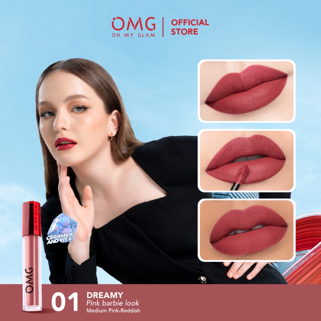 Jual OMG OH MY GLAM Matte Kiss Lip Cream 3.5g | Socialite Edition ...