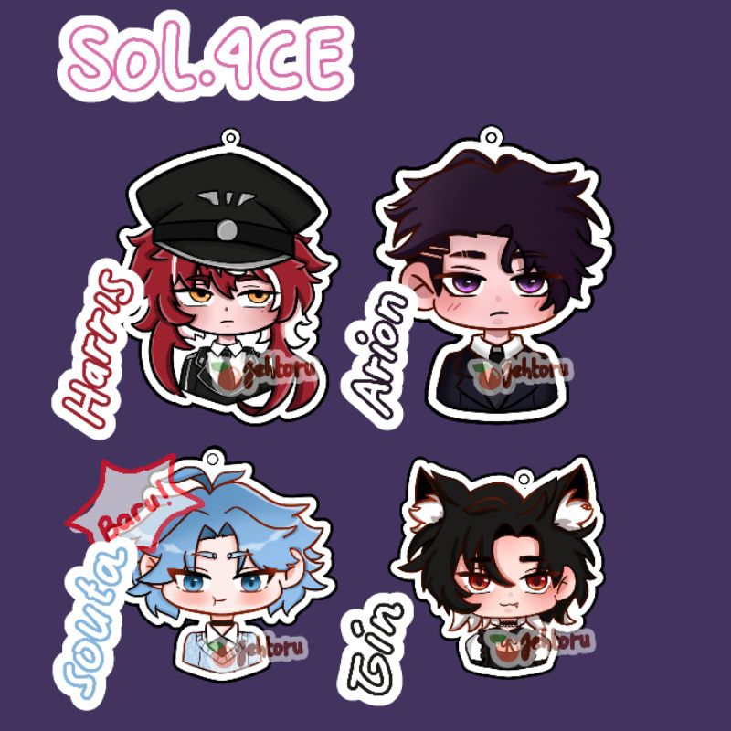 Jual KEYCHAIN SOL4CE, VTUBER, GANTUNGAN KUNCI AKRILIK harris caine ...