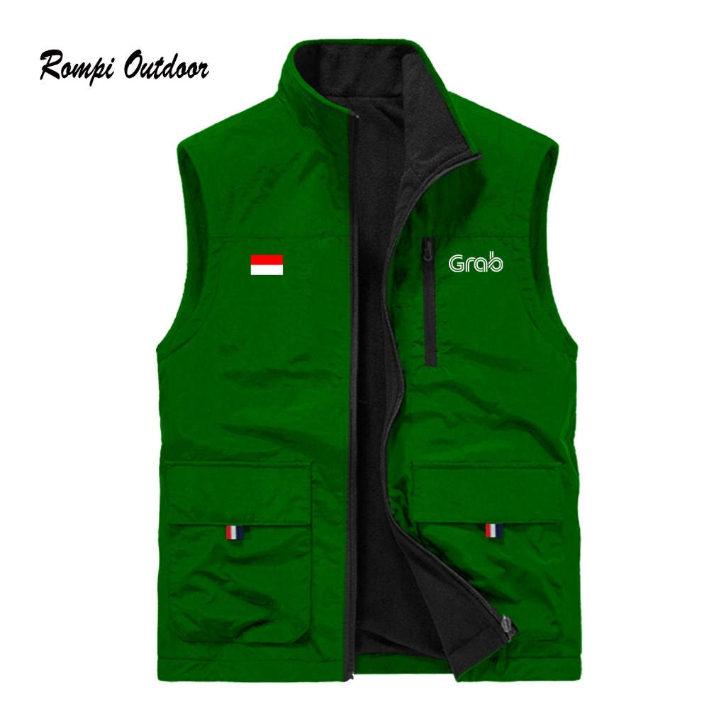 Jual rompi taslan grab grabfood pria waterproof rompi parasut grab ...