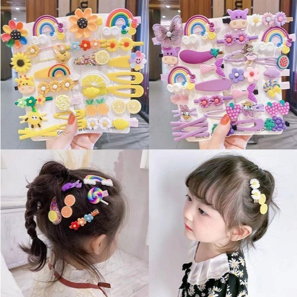 Jual 10Pcs Jepit Rambut Anak Korea Ice Cream dan Unicorn Set | Shopee ...