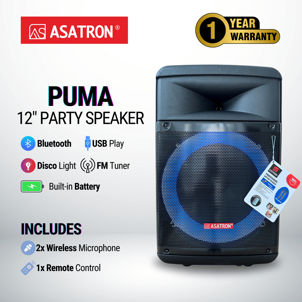 Jual Asatron Puma 12 Inch Bluetooth Party Speaker | Shopee Indonesia