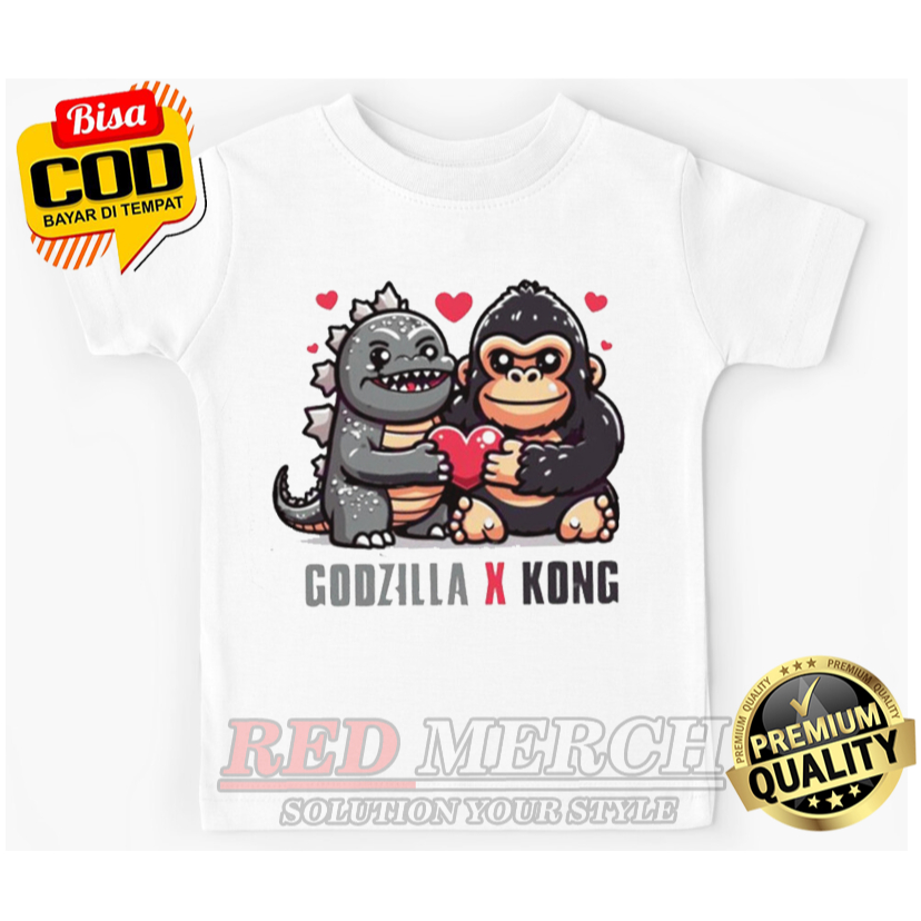 Jual Kaos anak baju anak godzilla x kong the new empire new | Shopee ...