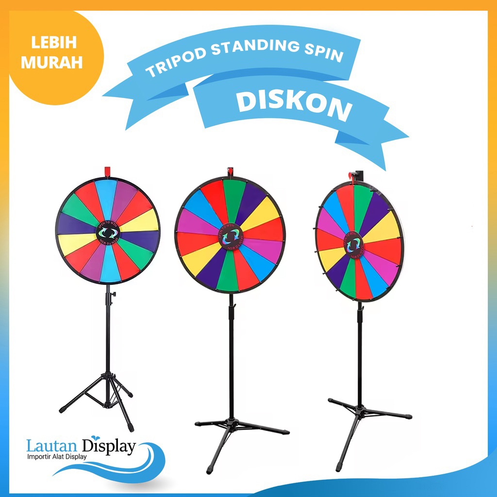 Jual Tripod Spin Wheel Stand Roda Undian Tripod Standing Spin Diameter ...
