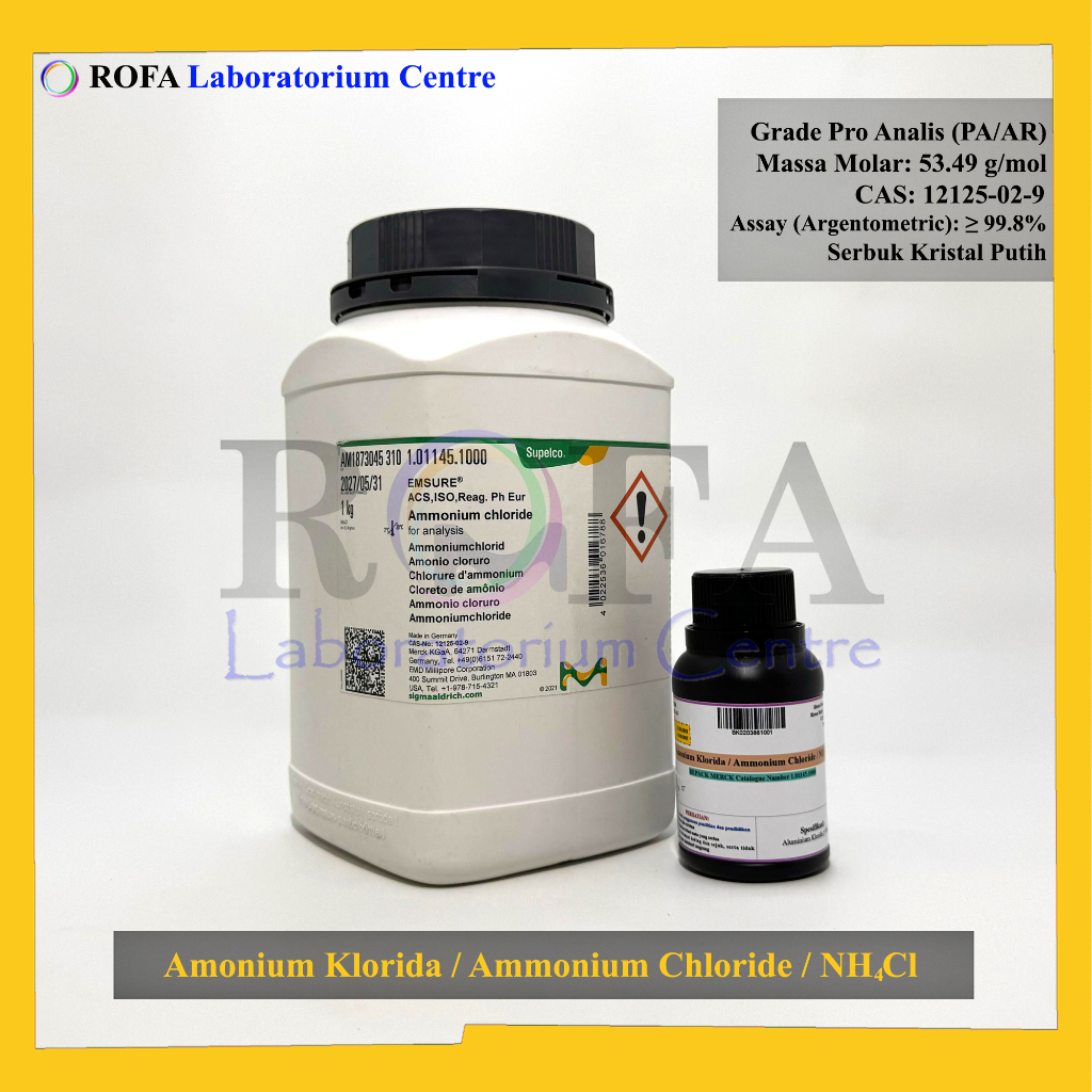 Jual Amonium Klorida / Ammonium Chloride / NH4Cl Pro Analisis Eceran 1 Gram | Shopee Indonesia