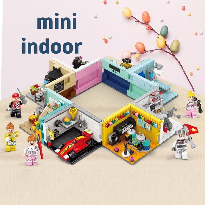Jual GOO MOON Lele Brothers Mainan Balok Mini indoor Block toys ...