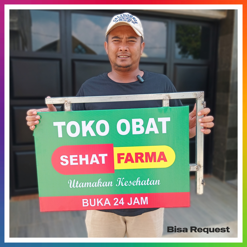 Jual Plang Papan Nama Besi + Gantungan Bracket | Shopee Indonesia