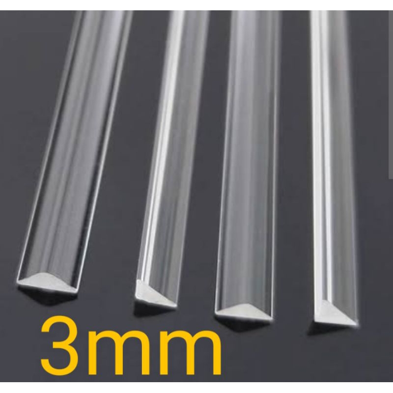 Jual Siku segitiga Akrilik / Acrylic 3mm penguat lem sudut panjang ...