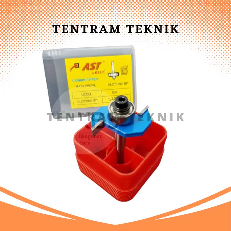 Jual Mata Profile Kayu Trimer 1/4" x 8 mm Slotting Trimmer Bit Sloting ...