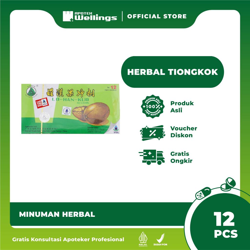 Jual Lo Han Kuo Infusion Minuman Herbal Panas Dalam 12 tablet | Shopee ...