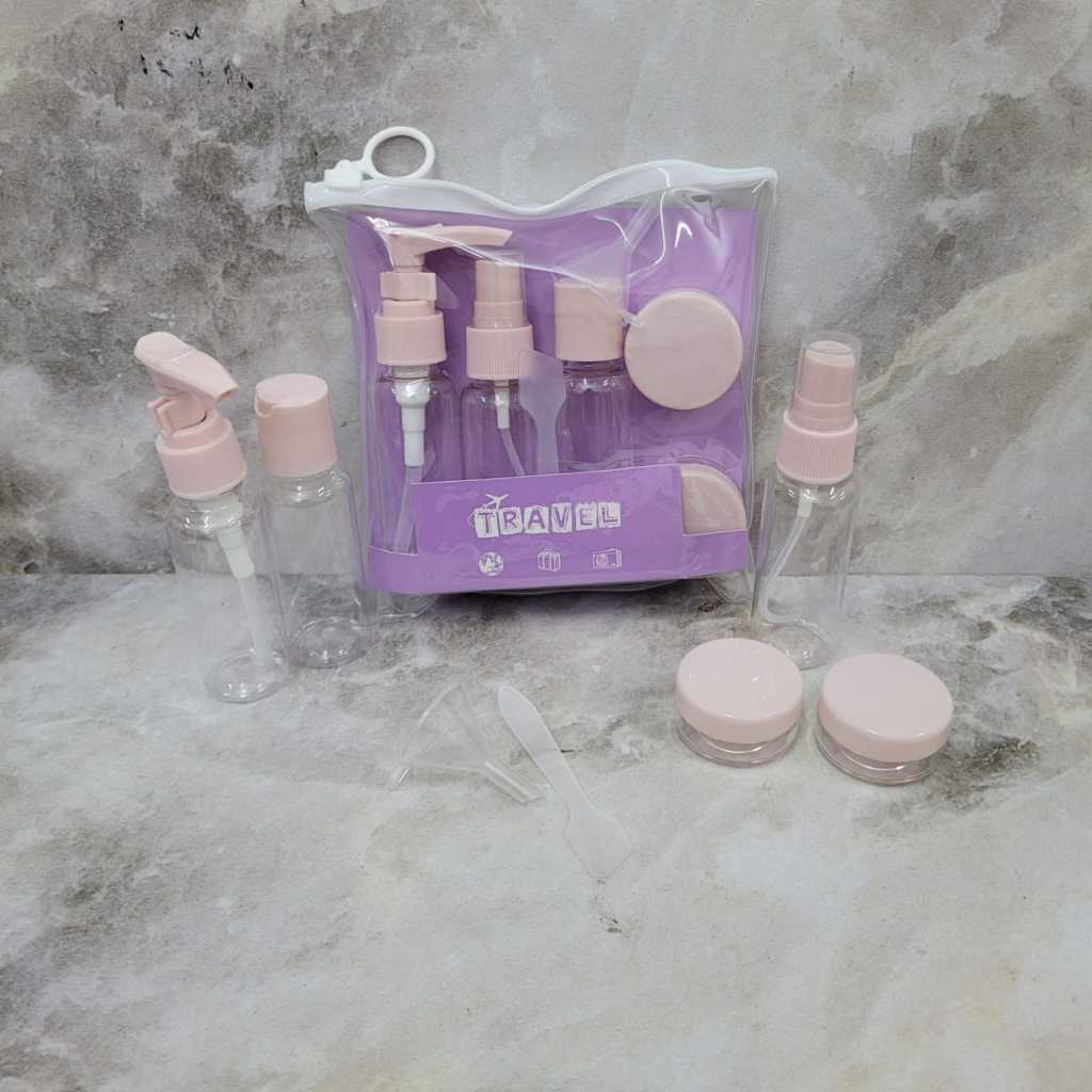 Jual HM132 Travel Pack Set Botol Mini Set 7in1 Organizer Tempat Sabun Cair Shampo Lotion Refill ...