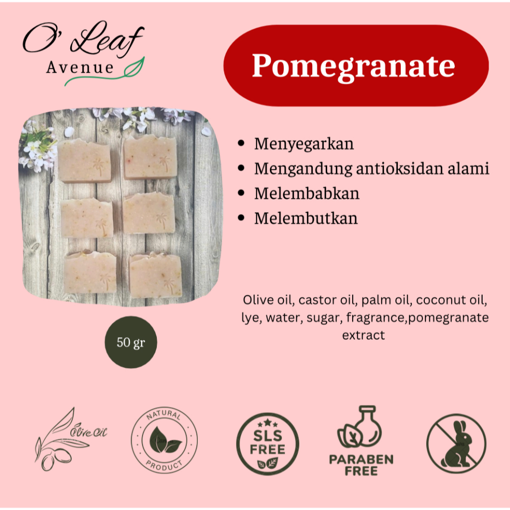 Jual OLA - Sabun Pomegranate Soap Bar | Shopee Indonesia