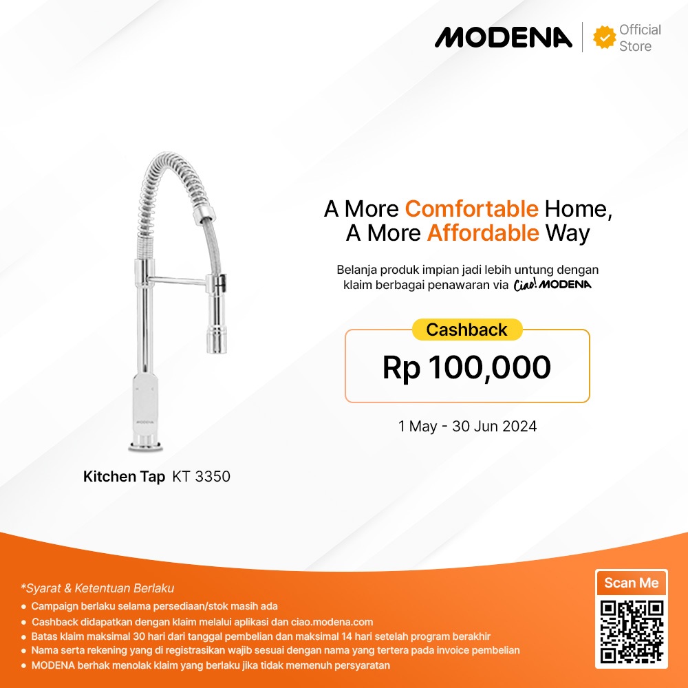 Jual MODENA Sink Tap - KT 3350 (Hot, Normal, Warm Water) | Shopee Indonesia