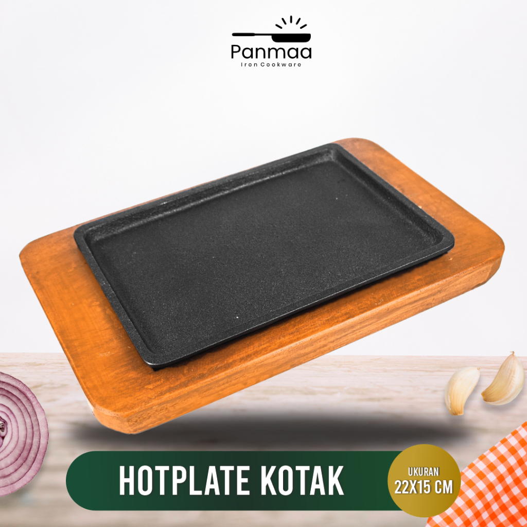 Jual PANMAA Cast Iron Hot Plate Steak / Piring Steak Kotak (22x15 cm ...