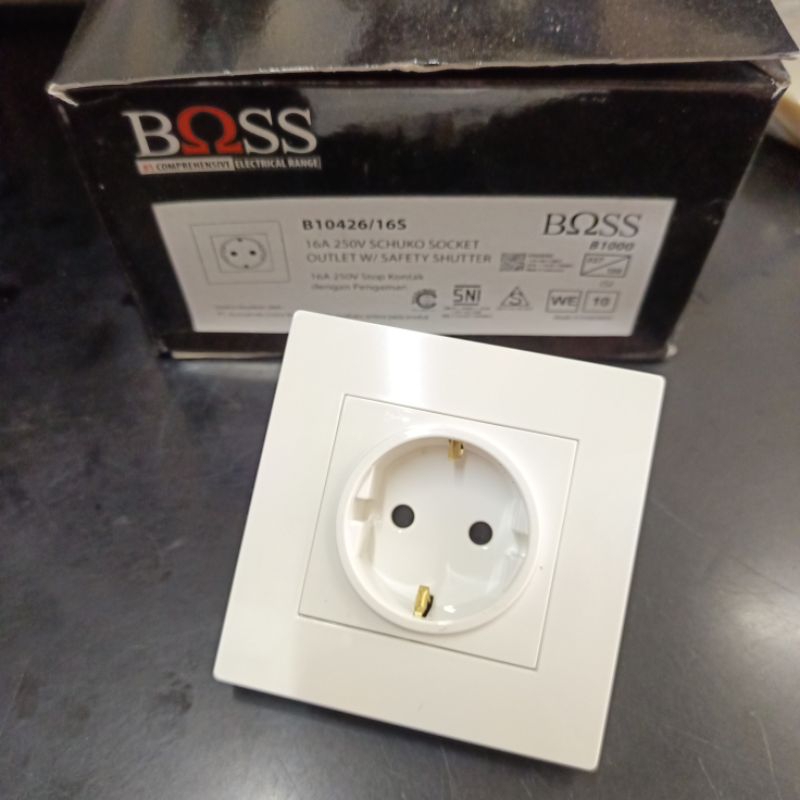 Jual stop kontak arde BOSS B10426/16S Putih 100% original dan baru ...