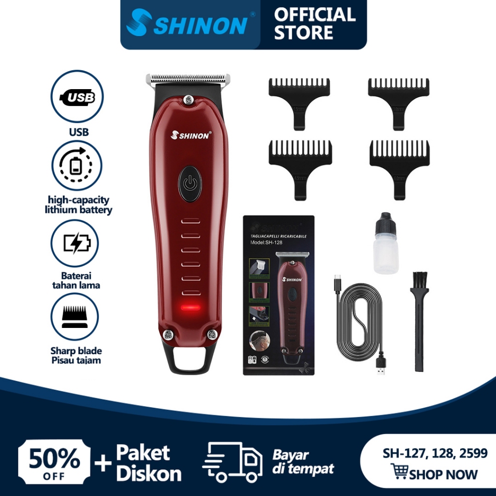 Jual SHINON Trimmer Mesin Cukur Elektrik Cordless Portable Pria Alat ...