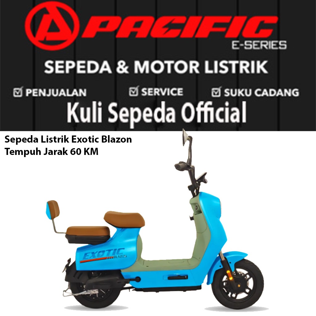 Jual Sepeda Listrik Exotic Blazon Jarak Tempuh Sampai dengan 60KM ...