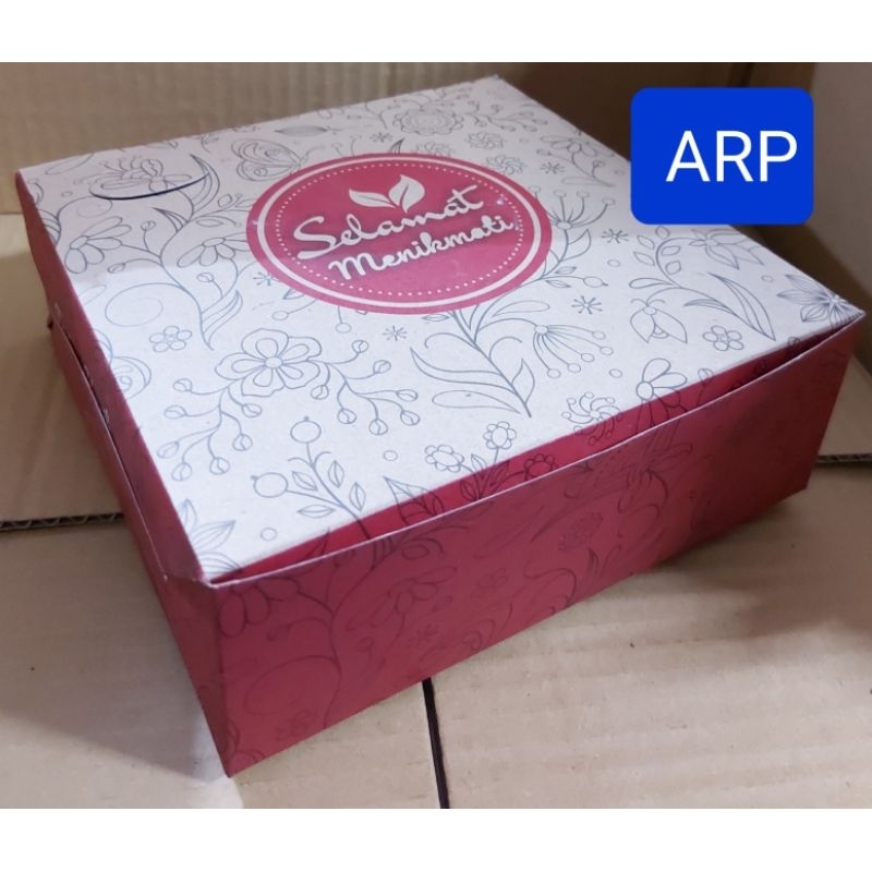 Jual Dus Craft Box Nasi Ukuran 20x20cm/Dus Craft Motif Ukuran 20x20cm ...