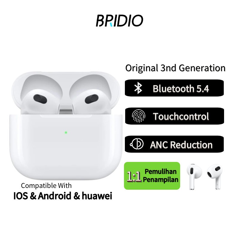 Jual Bridio Airbuds4 TWS Earphone Bluetooth Headphone With Wireless ...