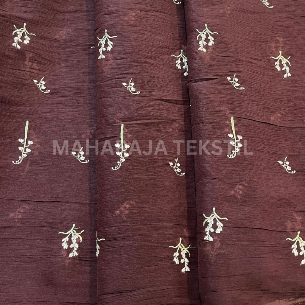 Jual Kain Organza Emb / Organza Motif Bordir / Organza Corak Bunga ...