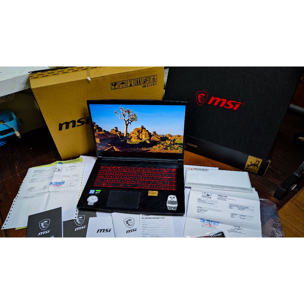 Jual MSI GF63 9RCX Thin 15 i5-9300H 16GB Ram 256+512GB SSD GTX1050Ti 4GB FHD Laptop Gaming ...