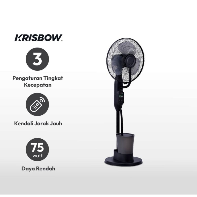 Jual Krisbow misty fan kipas angin uap humidifier 16 inci kapasitas 2,8 ...