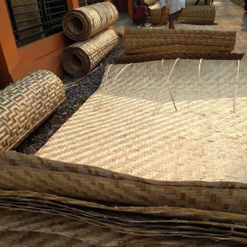 Jual tabag Gedeg polos anyaman bambu bilik gribik | Shopee Indonesia