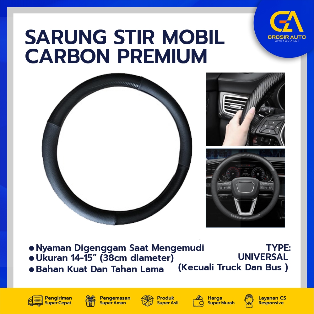 Jual Sarung Stir Setir Eternity Karbon / Cover Steer Mobil Carbon ...