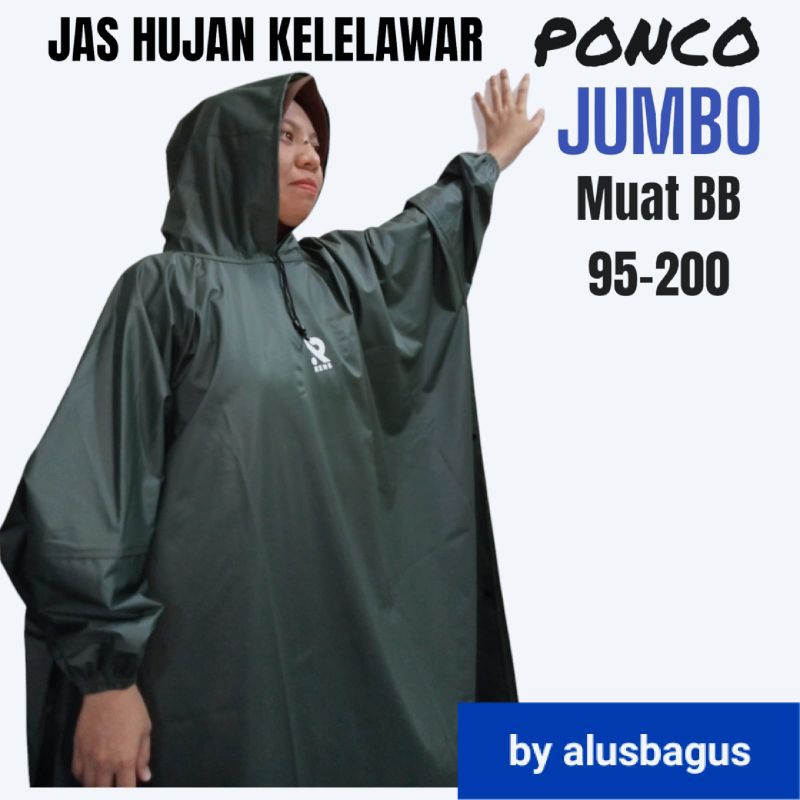 Jual JAS HUJAN PONCO JUMBO KELELAWAR DEWASA MANTEL HUJAN PRIA WANITA ORIGINAL RENS TEBAL KUAT ...