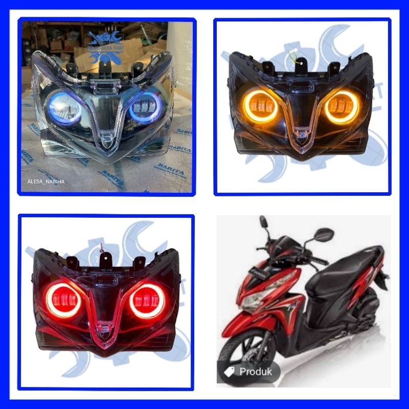 Jual Reflektor Lampu Depan Vario Techno 125 Fi Old Daymaker 3 Mata | Shopee Indonesia