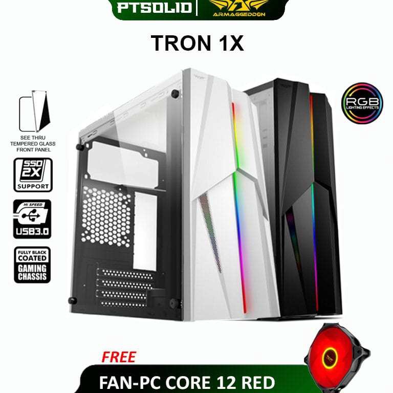 Jual Bagus Banget Casing PC Armaggeddon TRON 1X Casing PC MATX RGB ...