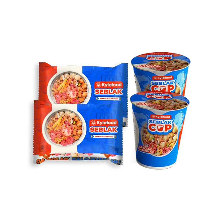 Jual Kylafood paket 2 Seblak cup + 2 Seblak rempah autentik | Shopee ...