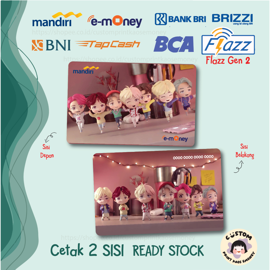 Jual KARTU E MONEY E TOLL KPOP TINY TAN BTS BANGTAN ARMY CUTE IDOL ...