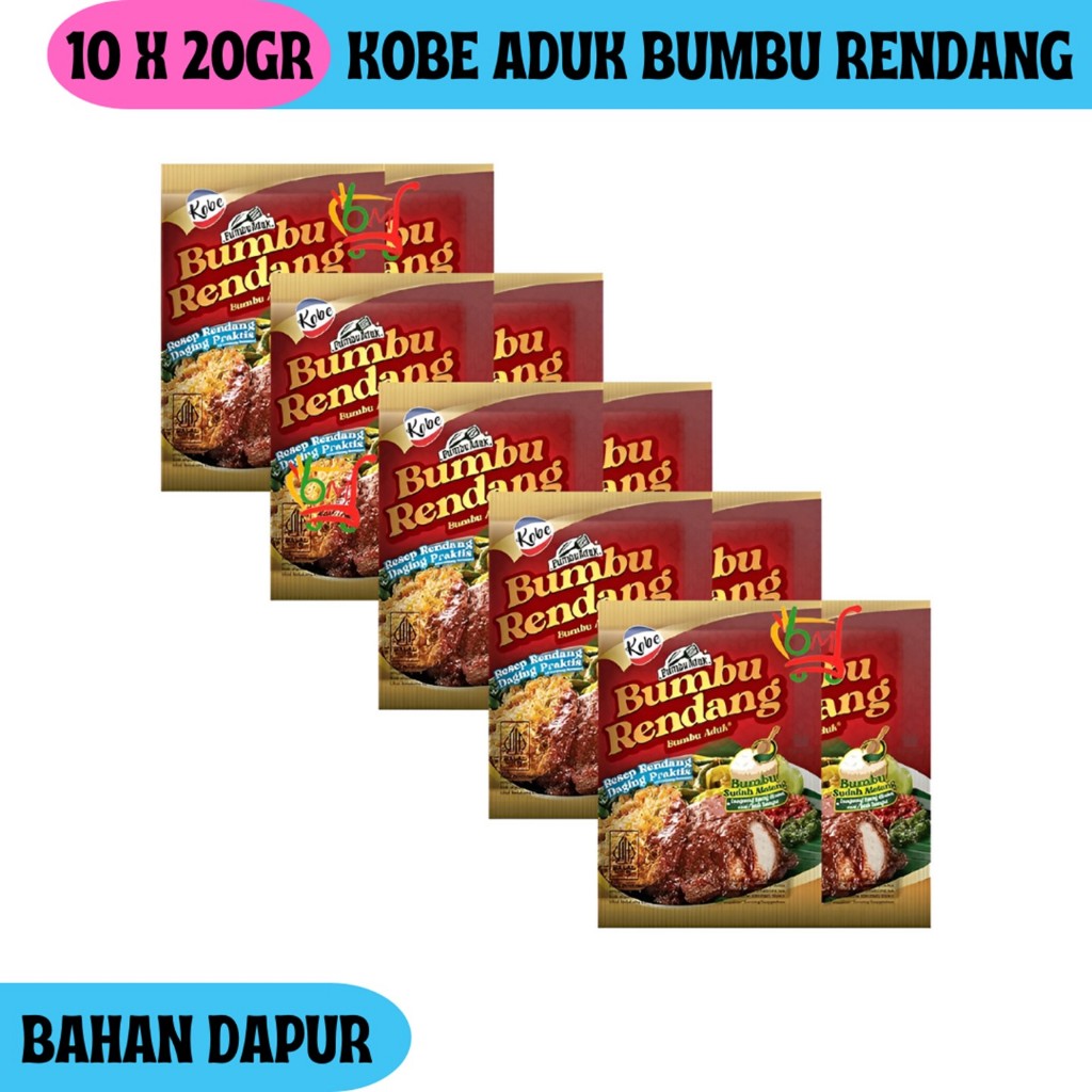 Jual Bumbu Kobe Rendang Aduk Kemasan Renceng Isi 10 Sachet | Shopee ...