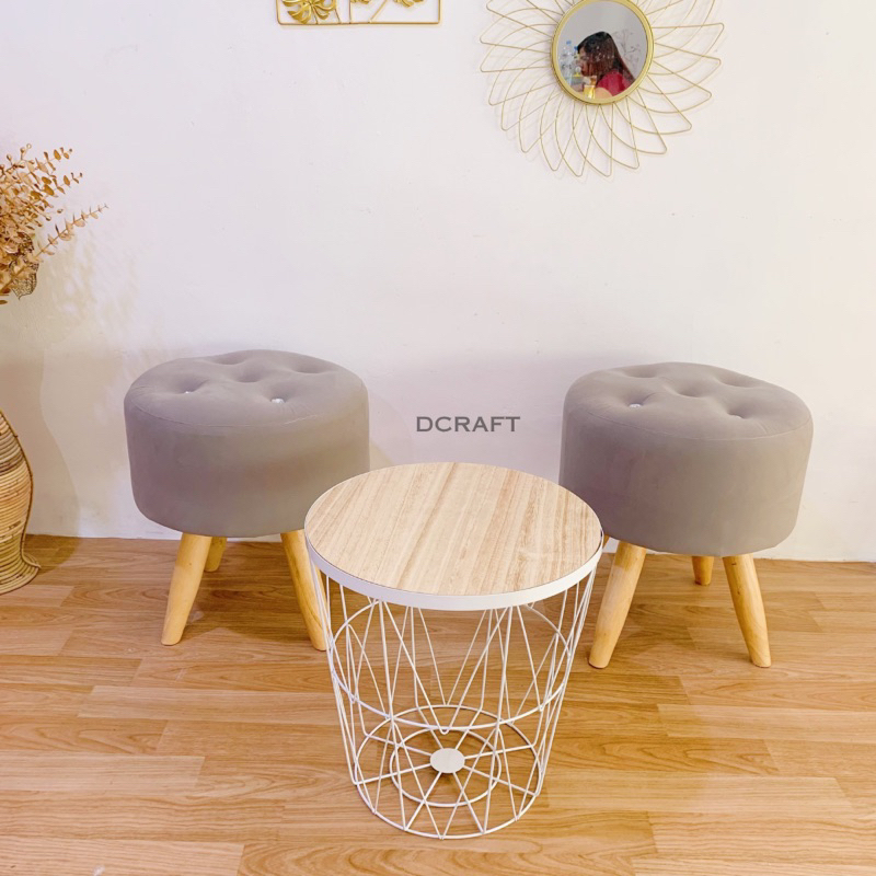 Jual Stool Set Meja 2 Sofa Bulat Dan 1 Meja Topaz (Wajib Pilih Jasa ...