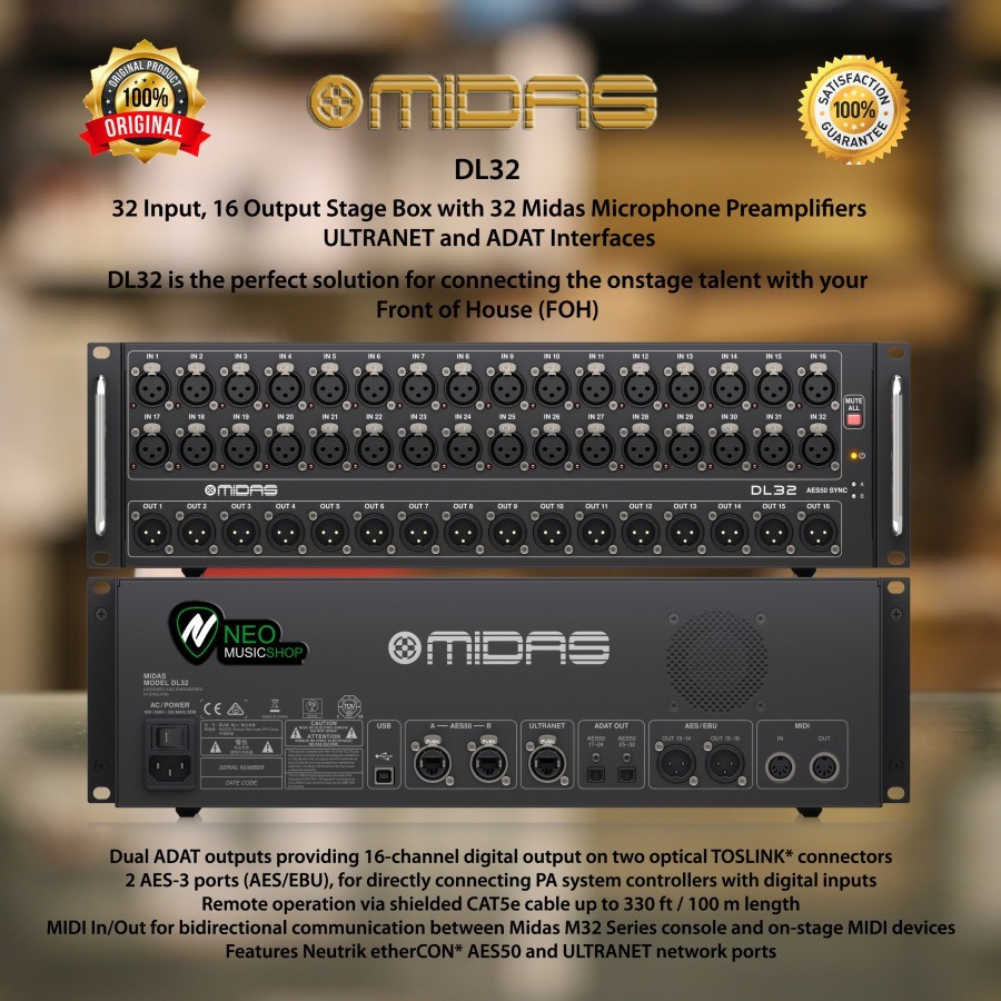 Jual MIDAS DL32 32 Input & 16 Output Stage Box | Shopee Indonesia
