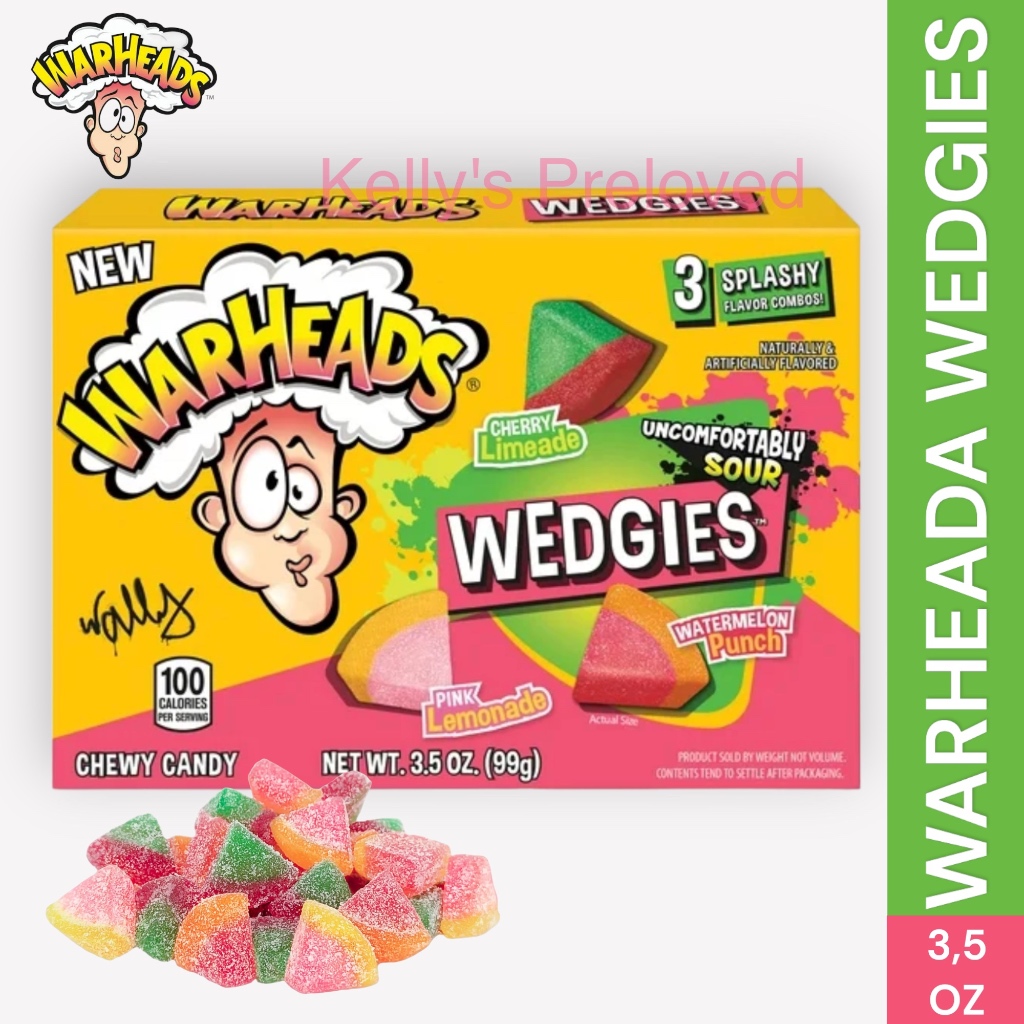 Jual WARHEADS WEDGIES 3,5 oz | SOUR CHEWY CANDY 99 gr | PERMEN WARHEAD ...