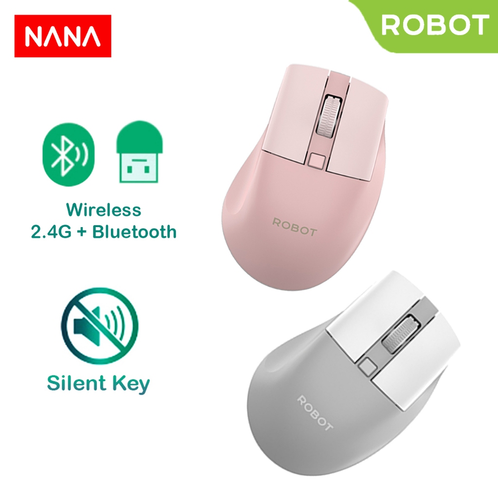 Jual NANA - Robot 2 in 1 Mouse Wireless Bluetooth + 2,4G M355 Silent ...