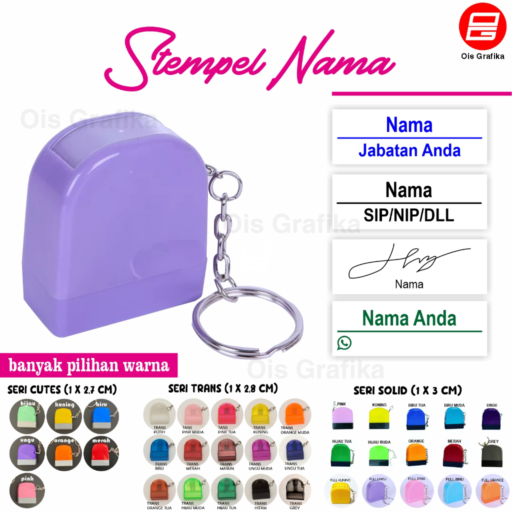 Jual CUSTOM STEMPEL NAMA BIDAN, DOKTER, APOTEKER, JABATAN, NO HP. STAMPEL FLASH WARNA GANTUNGAN ...