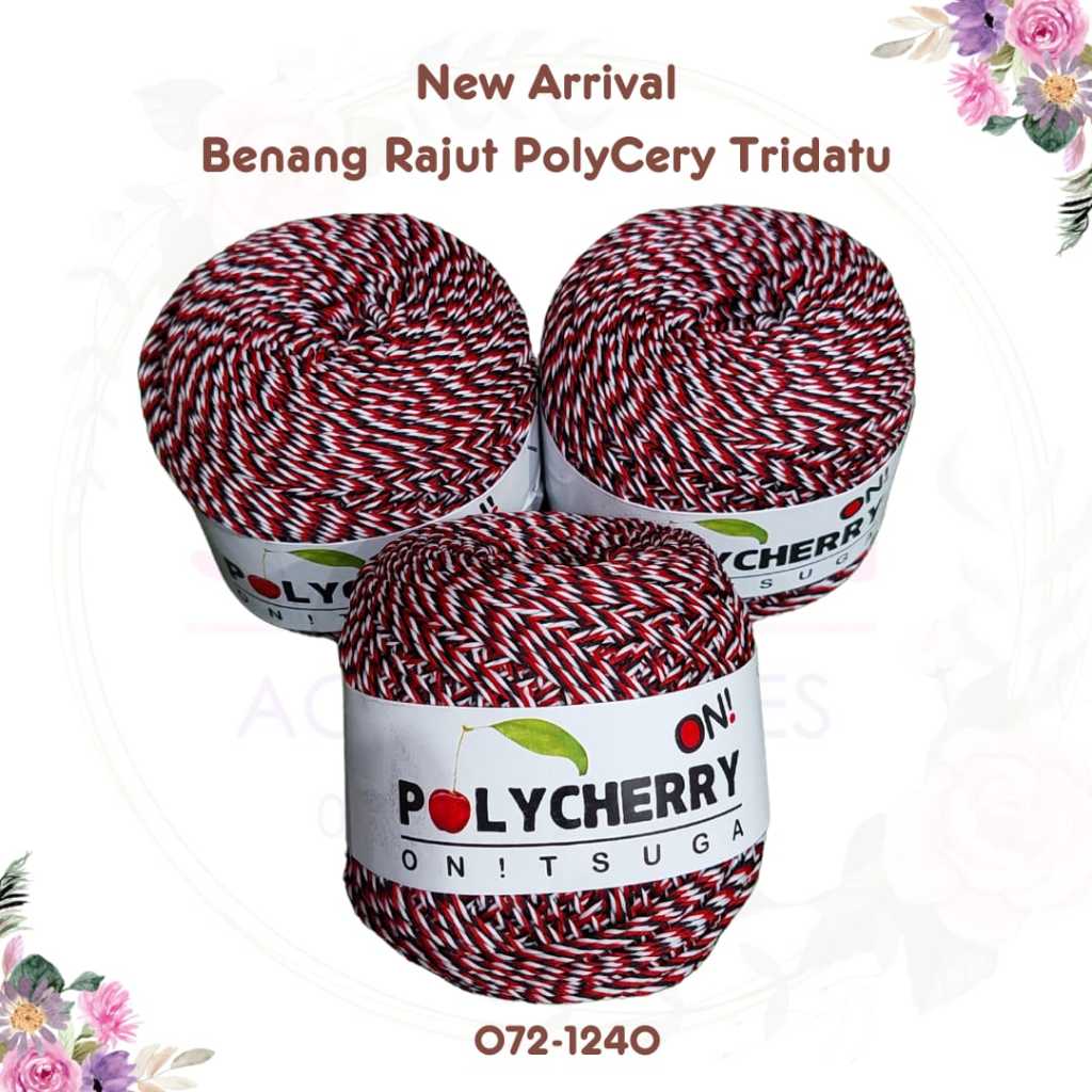 Jual Benang rajut polycherry Tridatu onitsuga / tali rajut polyester ...