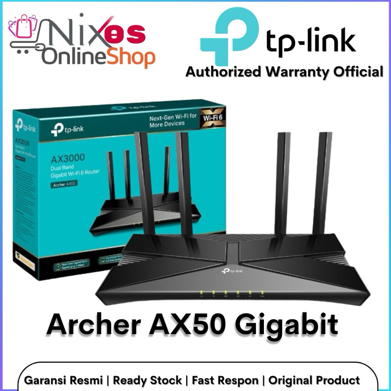 Jual TP-Link Archer AX50 - AX3000 Dual Band Anttena Next Gen Gigabit Wi ...