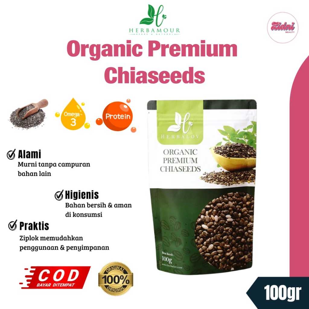 Jual CHIA SEEDS PREMIUM HERBALOV / BIJI TANAMAN SALVIA HISPANICA ...