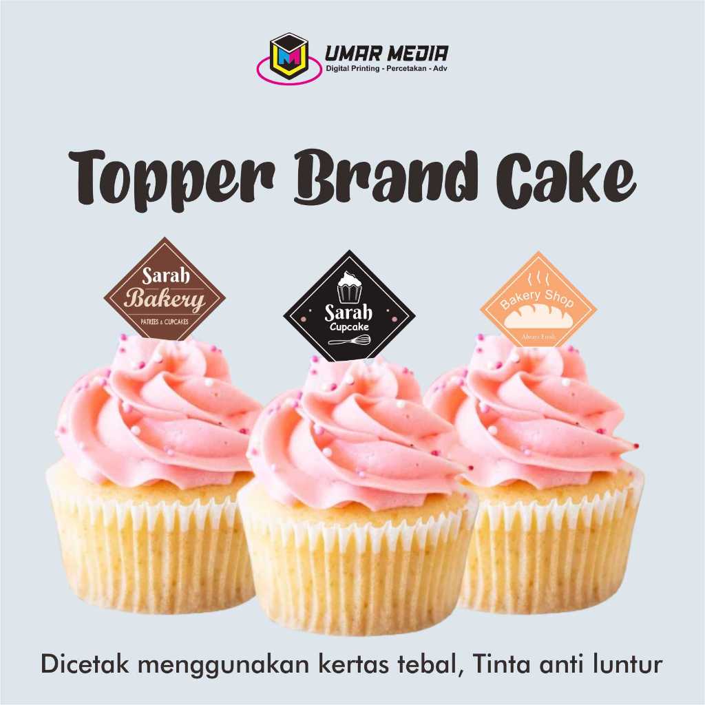 Jual Topper Cake | Label Kue | Topper Mini Cake Label Kue Brand Cake ...