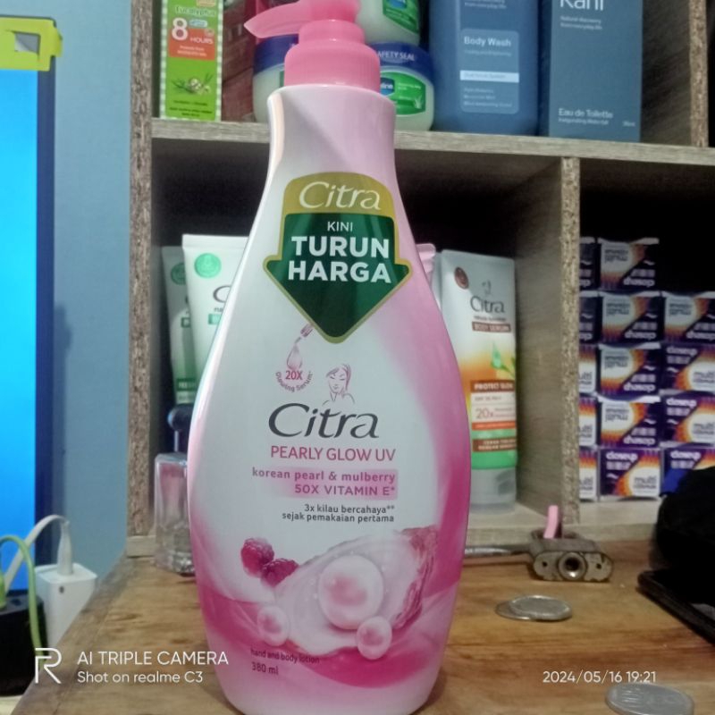 Jual CITRA BODY LOTION PEARLY GLOW UV@380ML | Shopee Indonesia